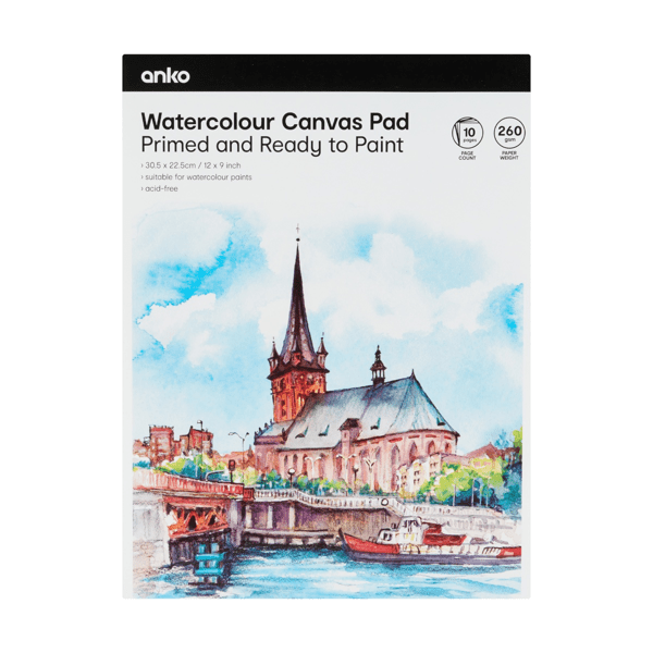 Watercolour Canvas Pad - Anko | Target Australia