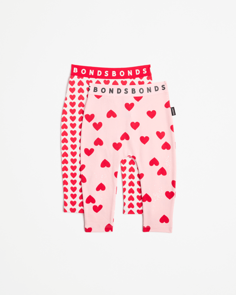 Baby Bonds Stretchies Leggings 2 Pack - Pink Mon Cheri Sweet Hearts ...