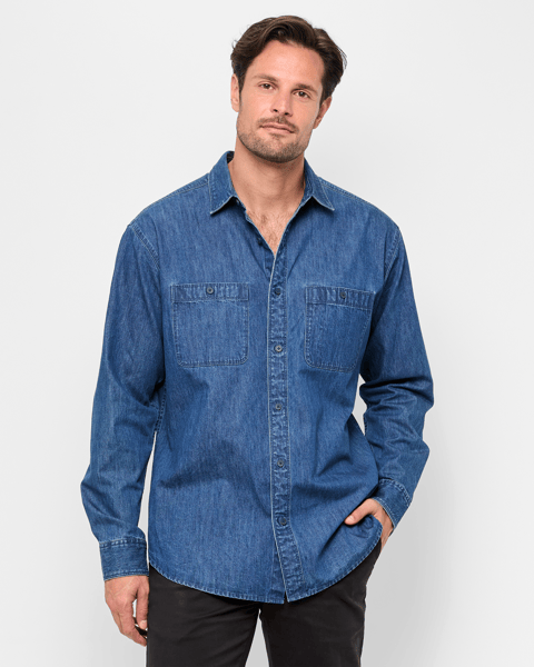 Oversized Long Sleeve Denim Shirt | Target Australia