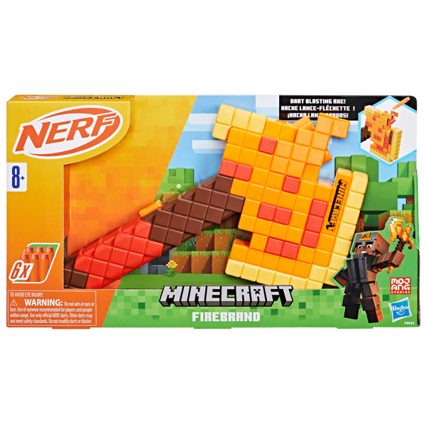 NERF Minecraft Firebrand Dart Blasting Axe | Target Australia
