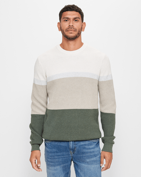 Panel Crew Knit Jumper | Target Australia