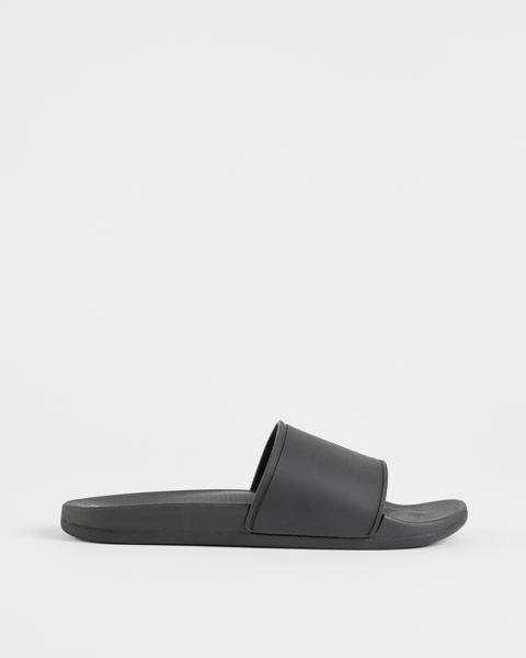 Mens Rubber Slide - Black | Target Australia