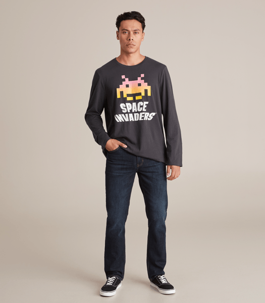 Space Invaders Print Long Sleeve T-Shirt | Target Australia