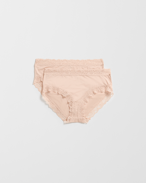 Womens Modal and Lace Midi Briefs 2 Pack | Target Australia