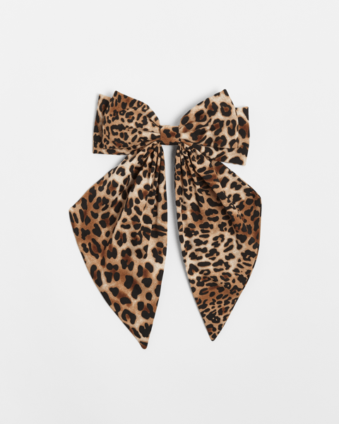 Large Ocelot Leopard Print Hair Bow | Target Australia