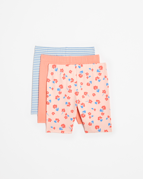 Australian Cotton Bike Shorts 3 Pack - Pink Floral Blue Stripe | Target ...
