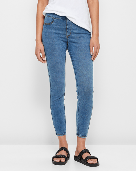 Lydia High Rise Crop Length Denim Jeggings | Target Australia