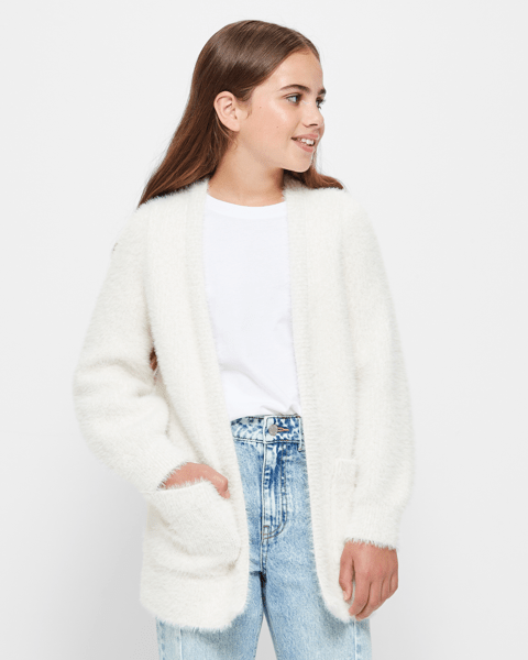 Longline Eyelash Knit Cardigan | Target Australia