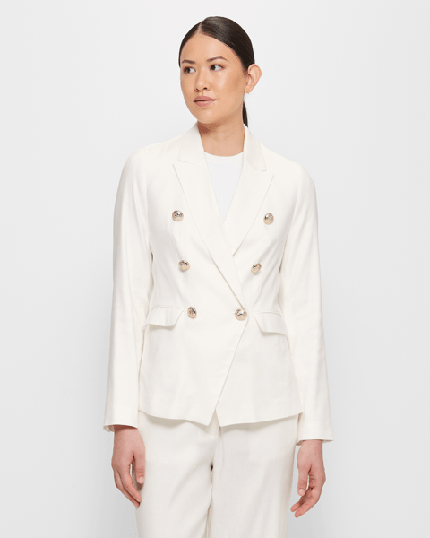 Linen Blend Tailored Blazer - Preview | Target Australia