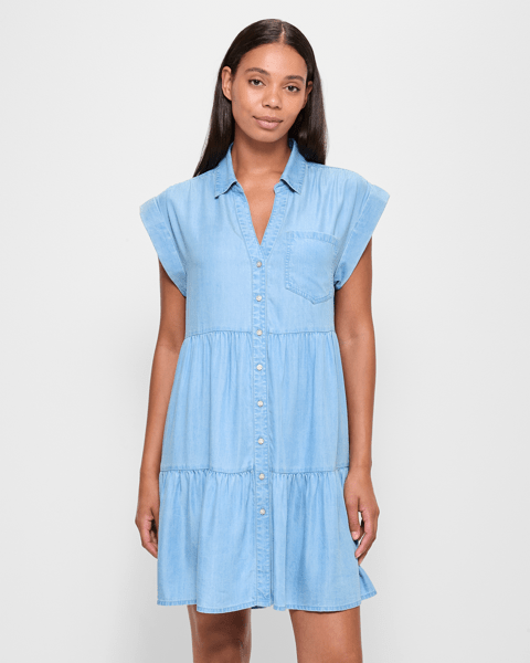Tiered Mini Shirt Dress | Target Australia
