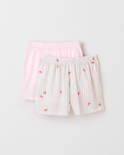 Australian Cotton Womens Woven Boxer Short 2 Pack - Strawberry Stripe ...