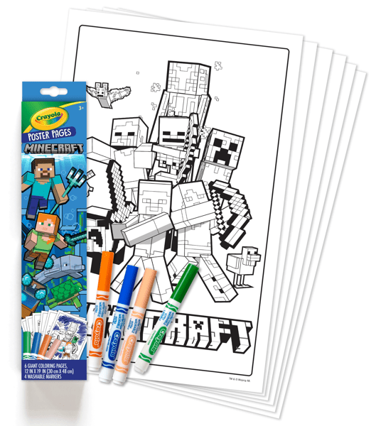 Crayola Poster Pages - Minecraft | Target Australia