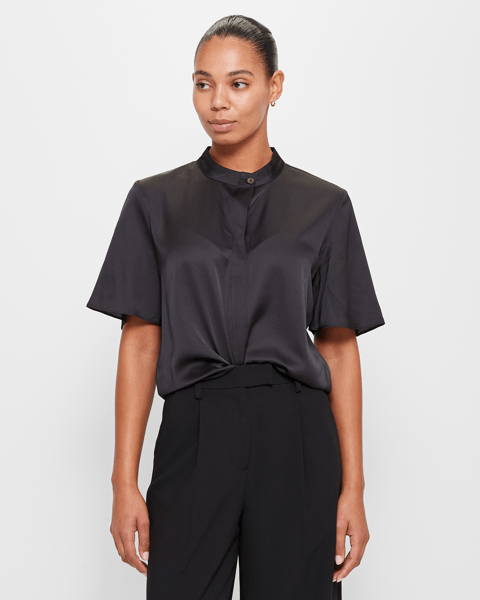 Button High Neck Blouse - Preview | Target Australia