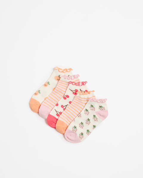 Girls Fruit Patterned Low Cut Socks 5 Pack - Maxx | Target Australia
