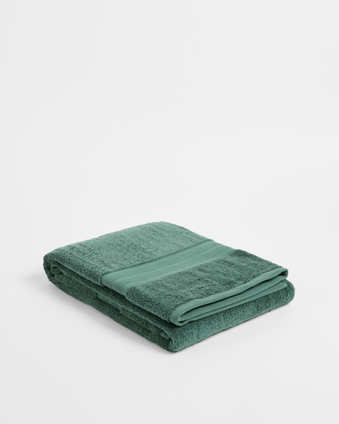 Grandeur Australian Cotton Bath Sheet - Forest Green | Target Australia