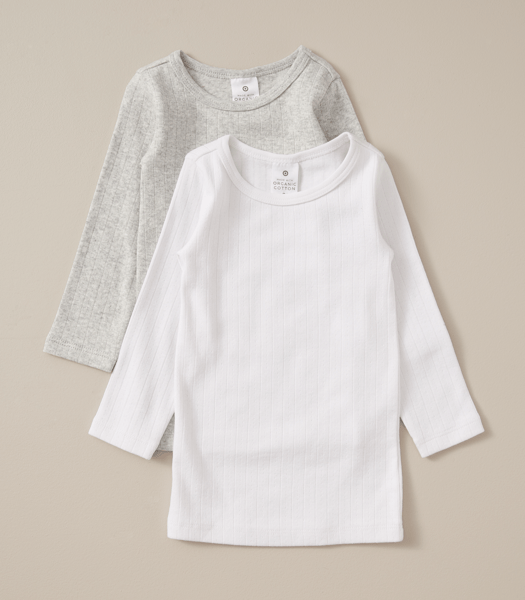 2 Pack Baby Organic Cotton Thermal Tops | Target Australia