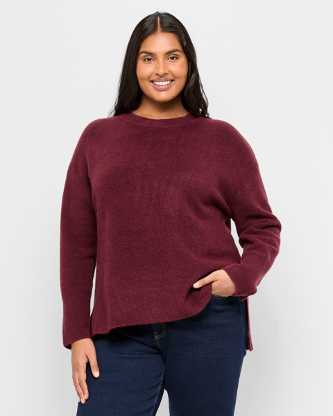 Plus Size Super Soft Crew Jumper | Target Australia