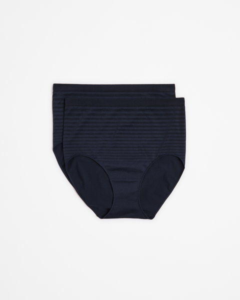 Womens Seamfree Matte and Shine Full Briefs 2 Pack - Navy Blue | Target ...