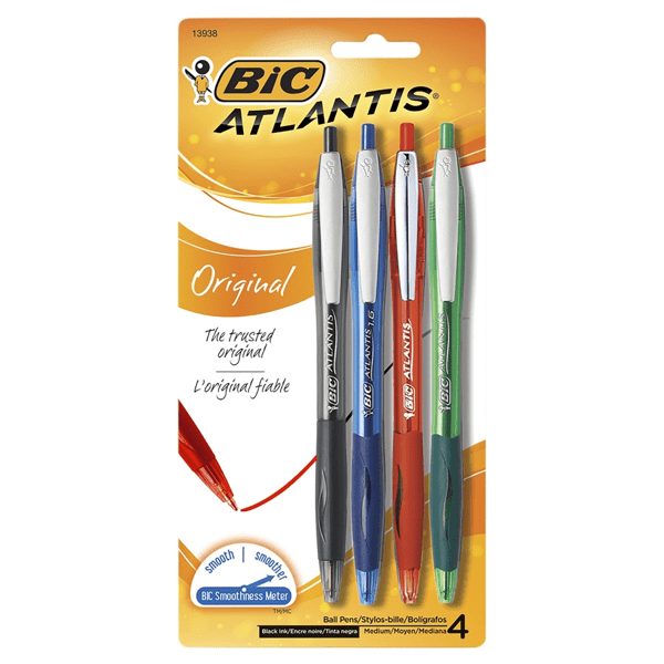 BIC Atlantis Ball Pens - 4 Pack | Target Australia