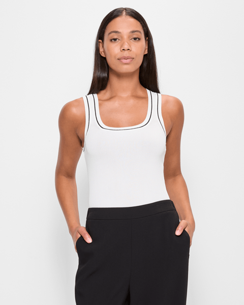 Sleeveless Rib Scoop Tank Top - Preview | Target Australia