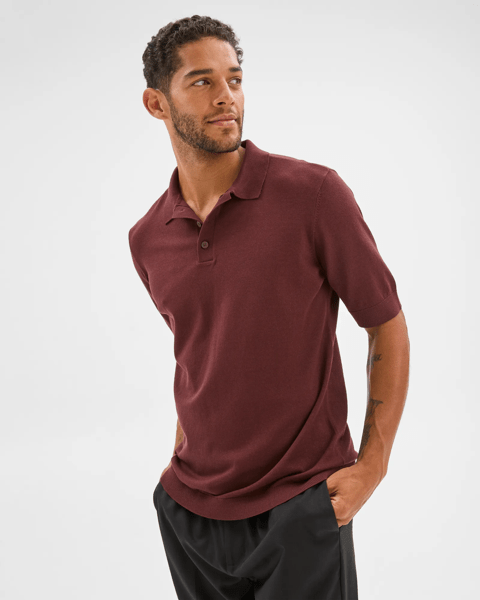 Preview Knit Polo Top - Bitter Choc | Target Australia