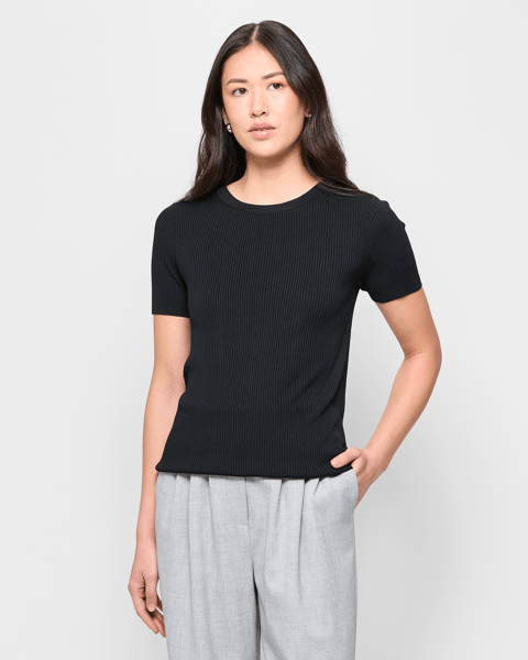 Ultimate Knit T-Shirt - Preview - Black | Target Australia