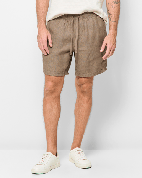 European Linen Shorts - Mushroom | Target Australia