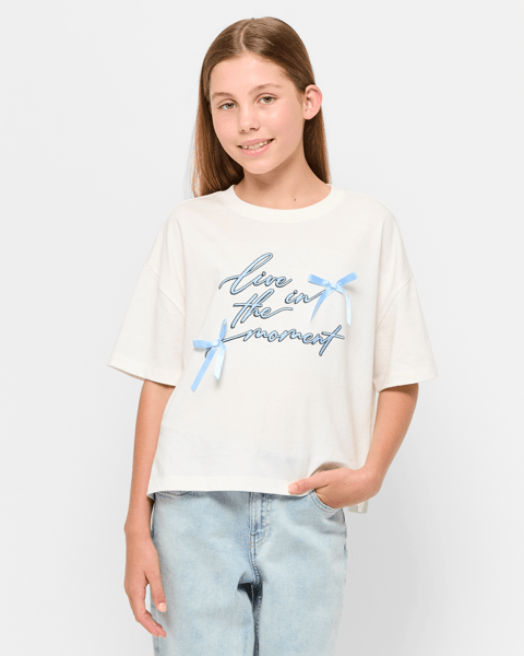 Australian Cotton Graphic Bead Applique T-shirt | Target Australia
