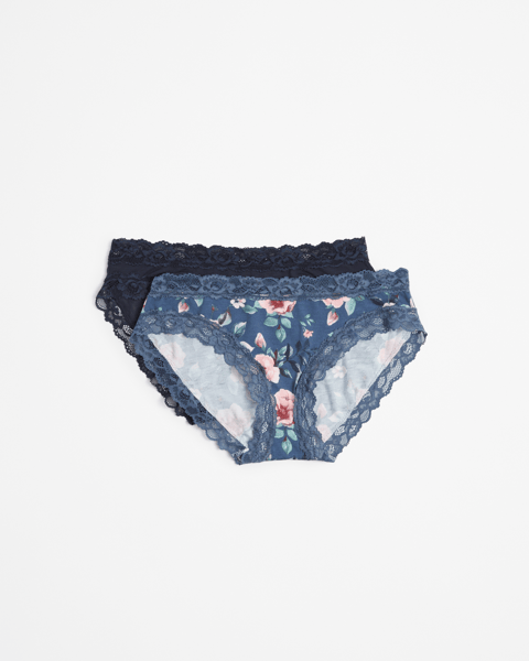 2 Pack Modal And Lace Bikini Briefs Target Australia