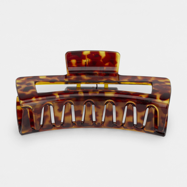 Plastic Rectangular Claw Grip Dark Tort | Target Australia