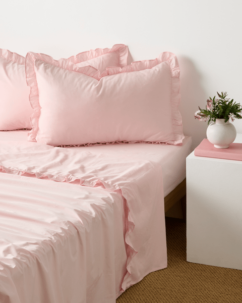 Ruffle Australian Cotton Flat Sheet | Target Australia