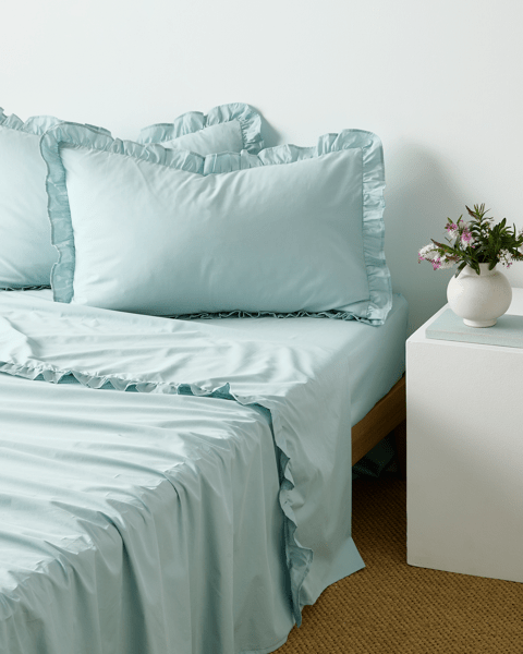Ruffle Australian Cotton 2 Pack Standard Pillowcases - Lagoon | Target ...