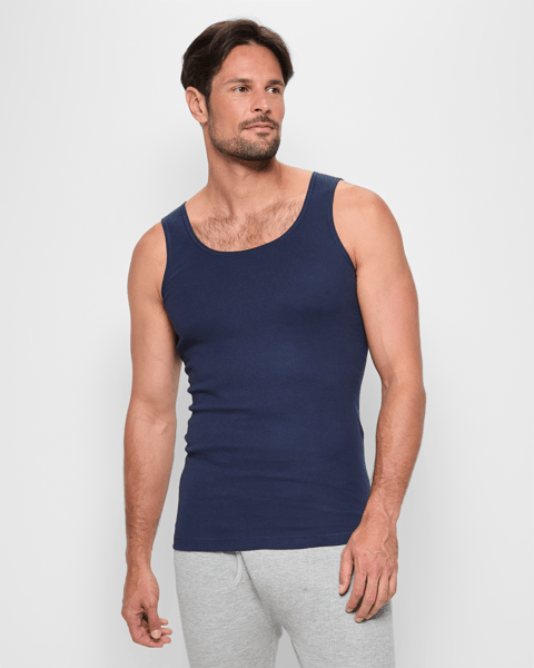 Australian Cotton Athletic Singlet - Maxx - Navy Blue | Target Australia