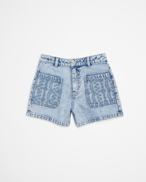 Laser Cut Denim Shorts | Target Australia