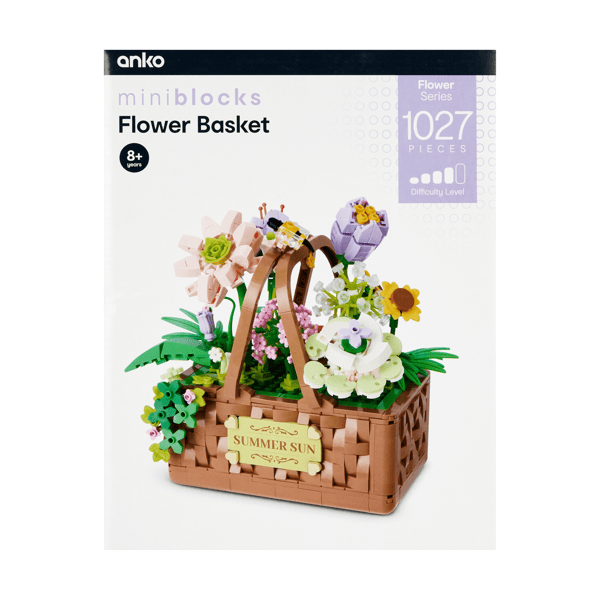 1027 Piece Mini Blocks Flower Series: Flower Basket | Target Australia
