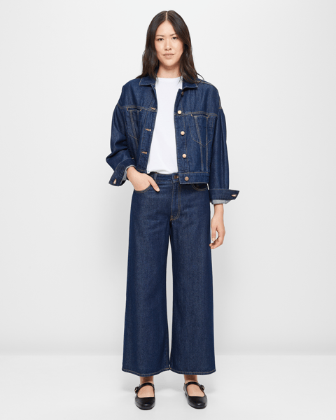 High Rise Wide Leg Crop Length Relaxed Denim Jeans | Target Australia