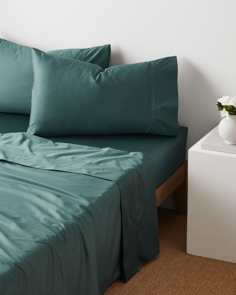 Egyptian Cotton 600 Thread Count Deep Sheet Set - Green | Target Australia