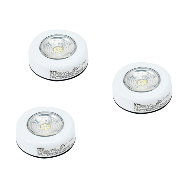 3 Pack LED Puck Lights - Anko | Target Australia