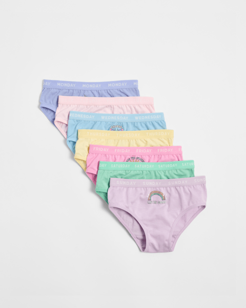 Girls Briefs 7 Pack - Maxx - Affirmations - Day of the Week | Target ...