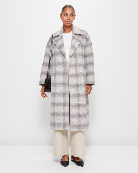 Plaid Car Coat - Preview | Target Australia