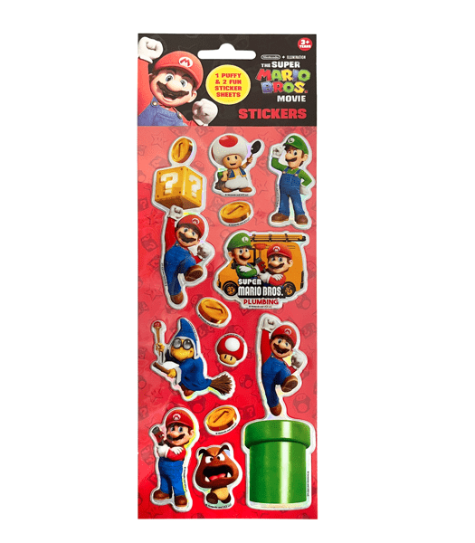 Super Mario Bros. Puffy Stickers 3 Pack | Target Australia