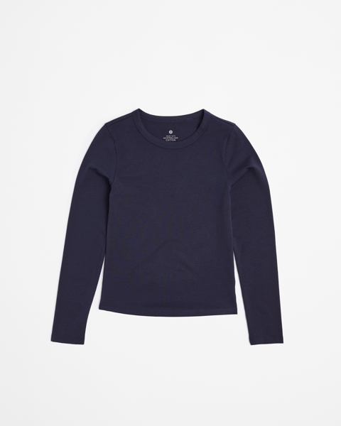 Australian Cotton Long Sleeve Top - Navy Blue | Target Australia