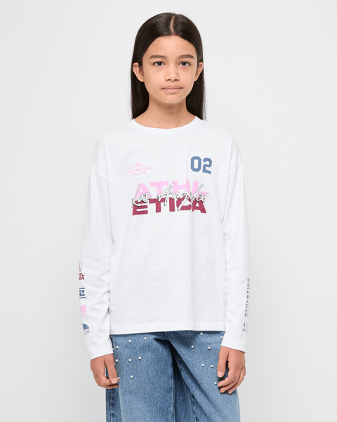 Australian Cotton Long Sleeve Print Top | Target Australia