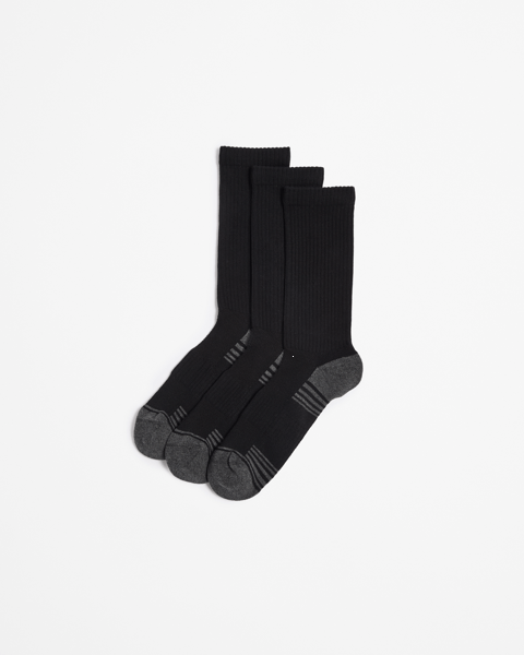 Australian Cotton Blend 3 Pack Sports Crew Socks - Maxx - Black ...