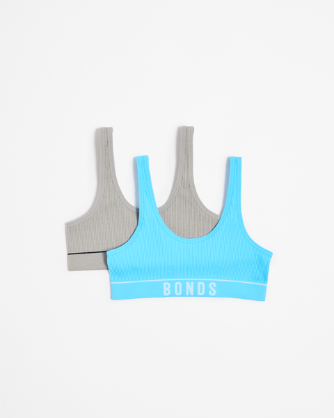 Older Girls Retro Rib Tank Crops 2 Pack - Bonds - Multi | Target Australia