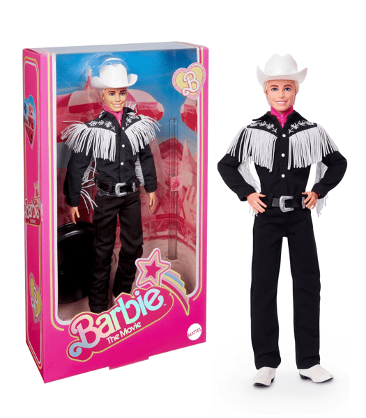 Barbie Movie Ken Doll Wearing Black and White Western Outfit | Target ...