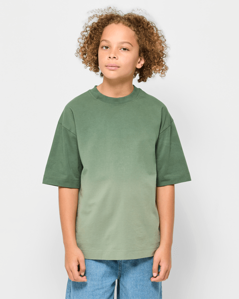 Australian Cotton Tie-Dye Oversize T-shirt - Green | Target Australia