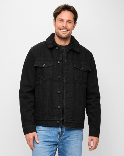 Denim Sherpa Jacket | Target Australia