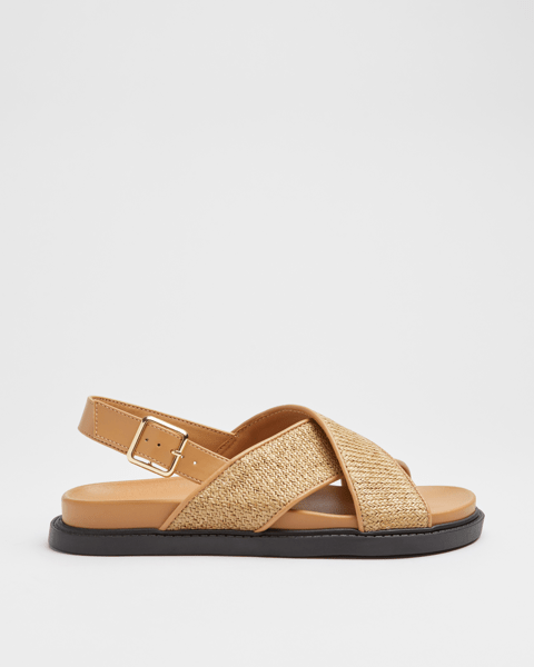 Womens Cross Strap Moulded Footbed Slide - Marlia | Target Australia