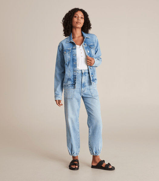 Longline Trucker Denim Jacket | Target Australia